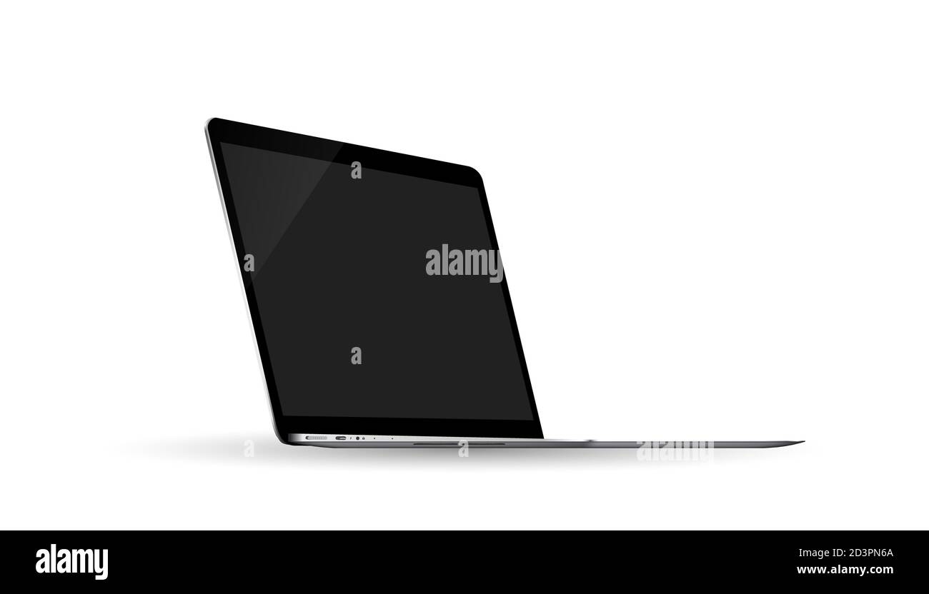 Isolated laptop with empty space on white background Stock Photo - Alamy
