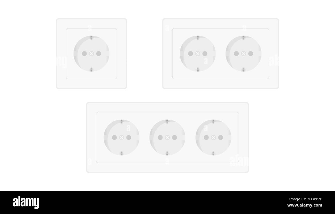 Vector power socket. Vector illustration Stock Photo - Alamy