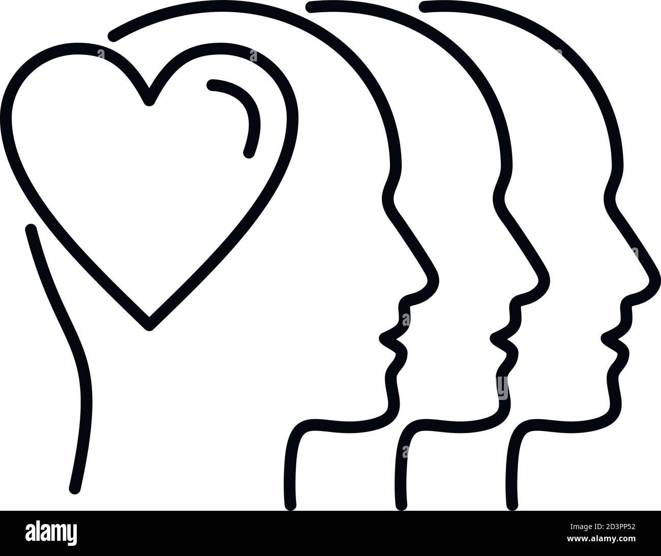 People affection icon. Outline people affection vector icon for web ...