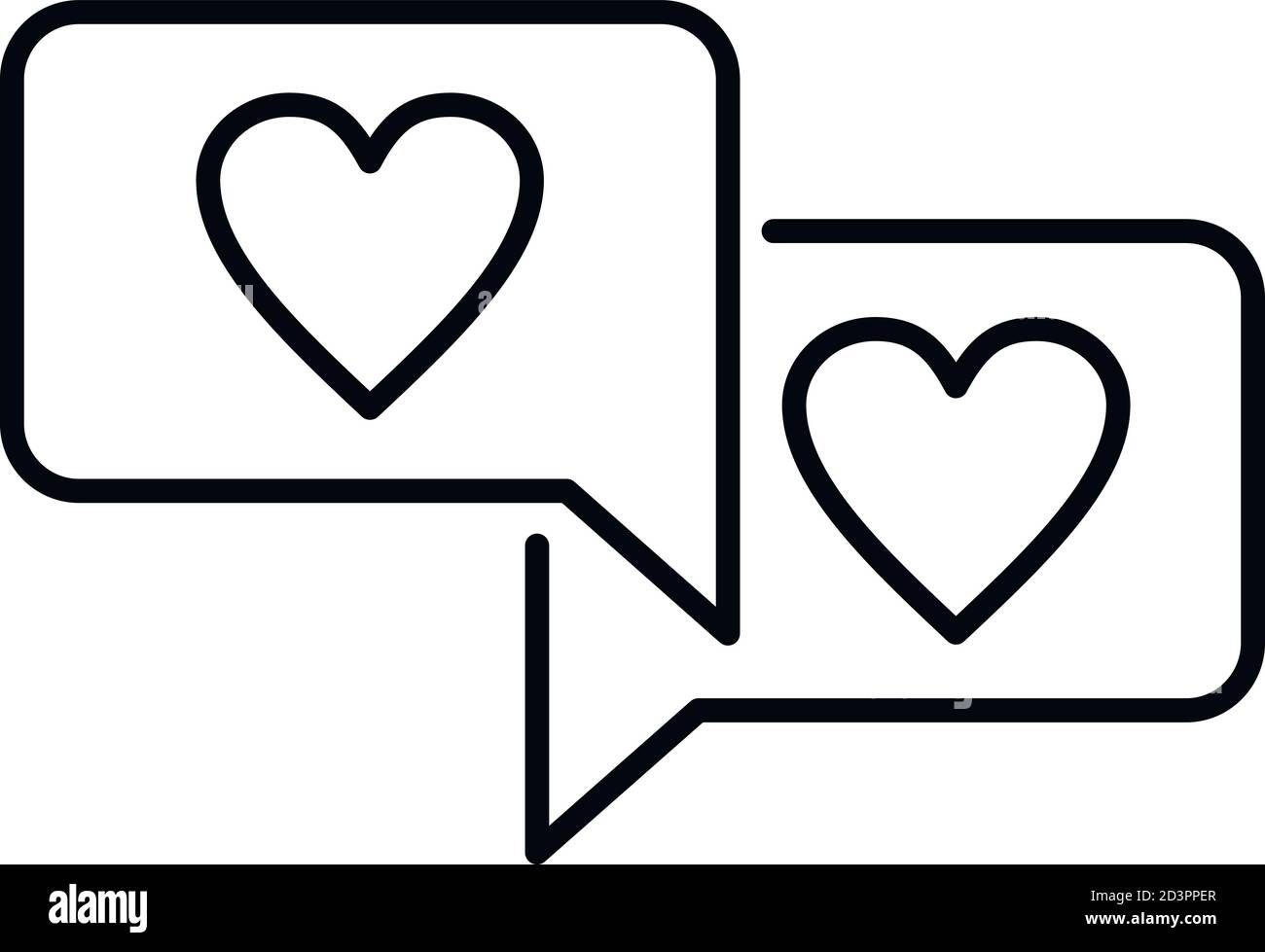 Affection chat icon. Outline affection chat vector icon for web design ...