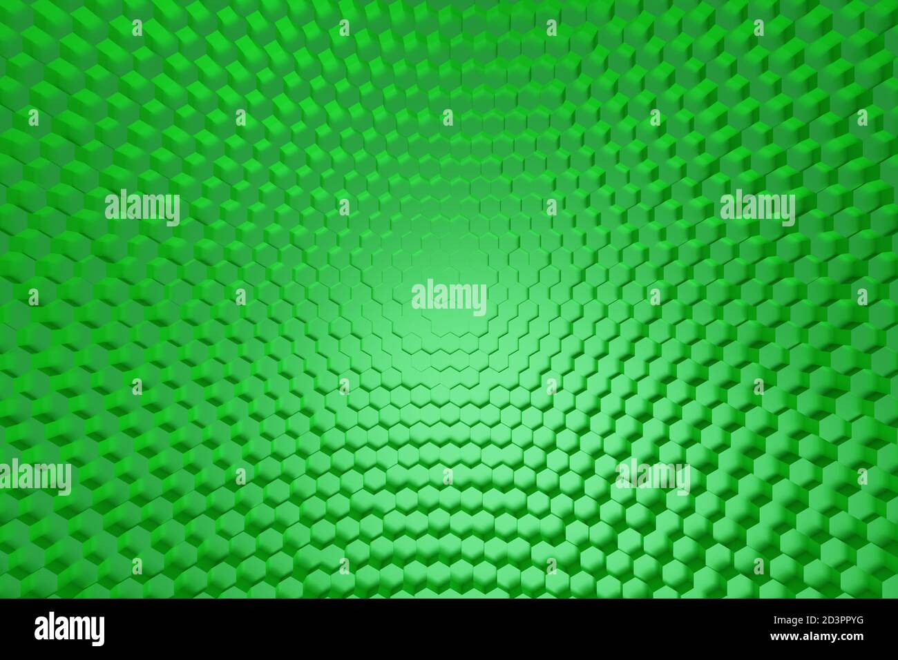 Green hexagons pattern. 3d illustration Stock Photo - Alamy