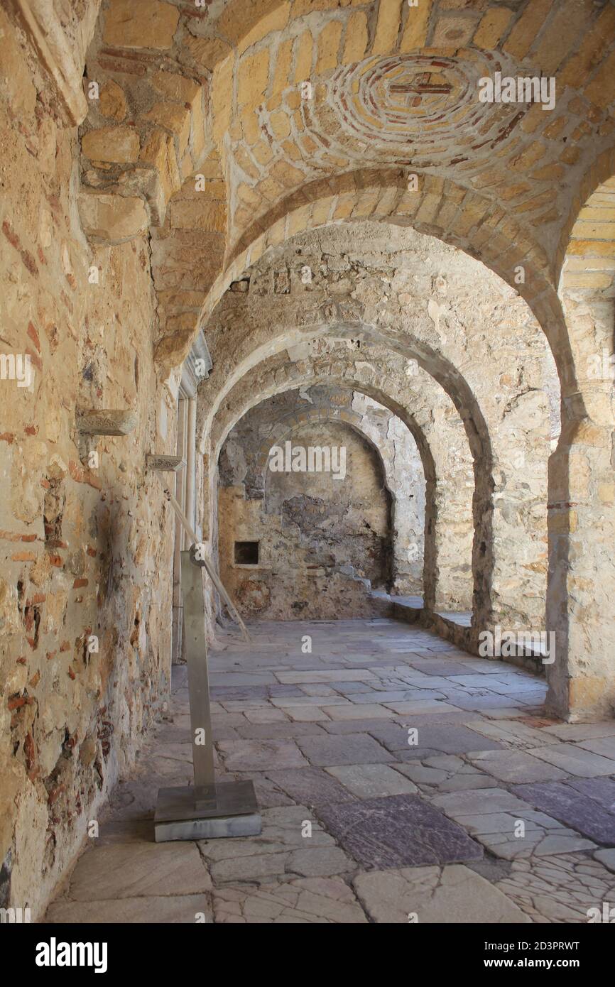 Mystras (Mistras) World Heritage Site in Peloponnese, Greece Stock ...
