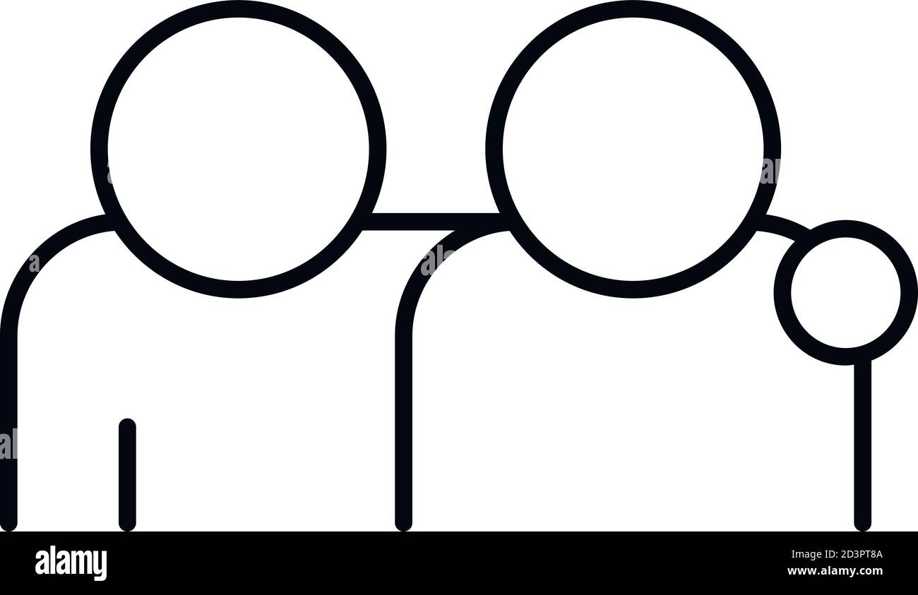 True friendship icon. Outline true friendship vector icon for web ...