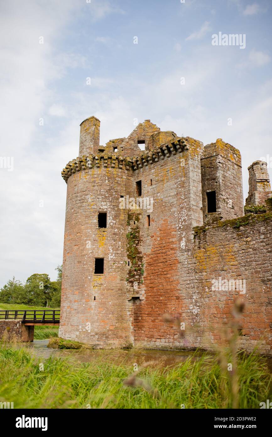 Medieval Ruins of Caerlaverock, Scottish Fortress Surrounded By Nature ...