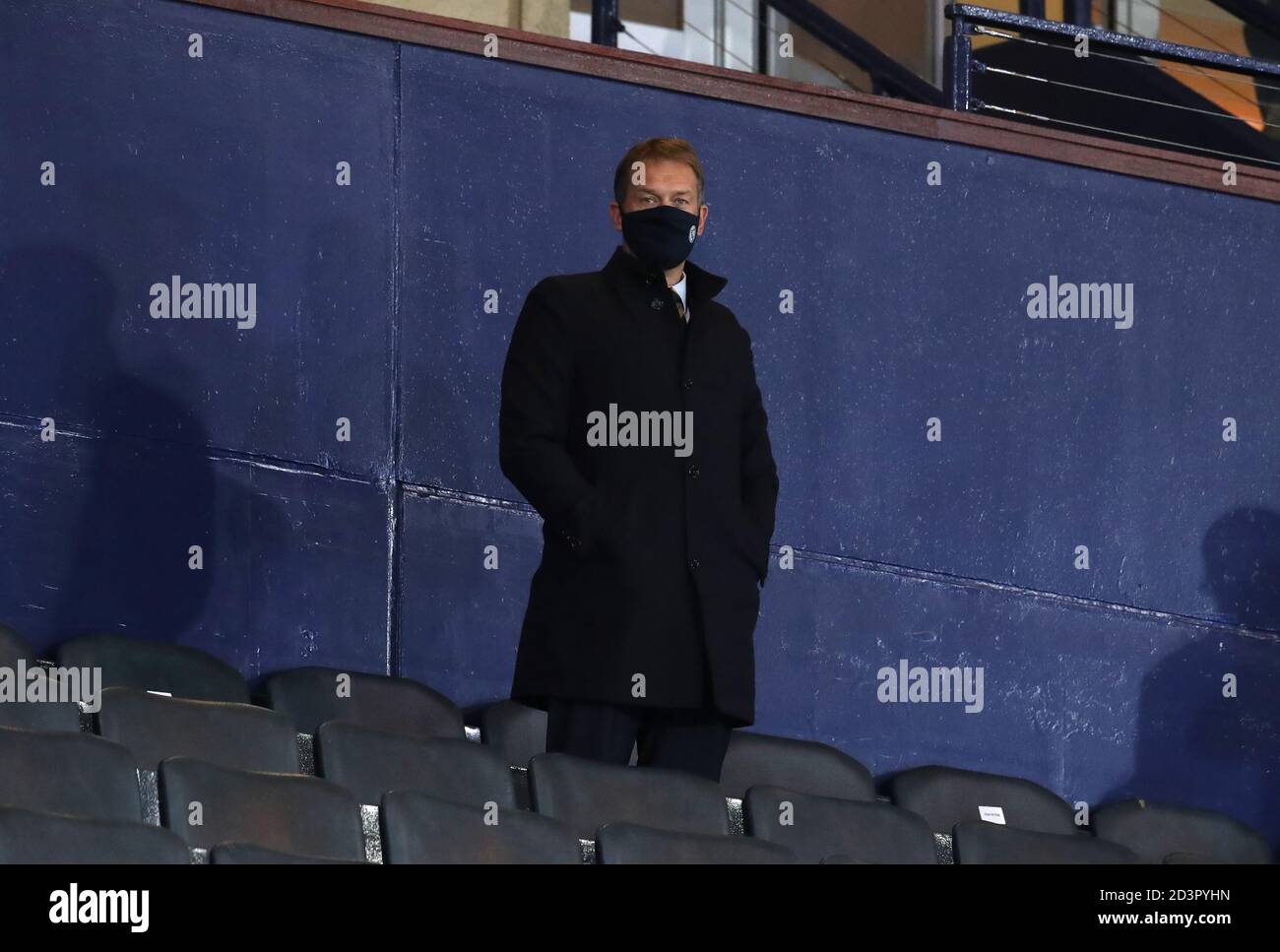 Scottish football Association Chief Executive Ian Maxwell in the stands ...