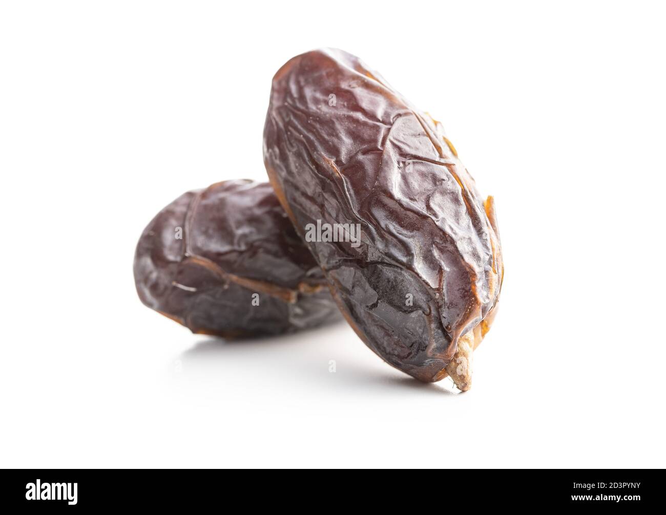 Dried dates fruit isolated on white background Stock Photo - Alamy