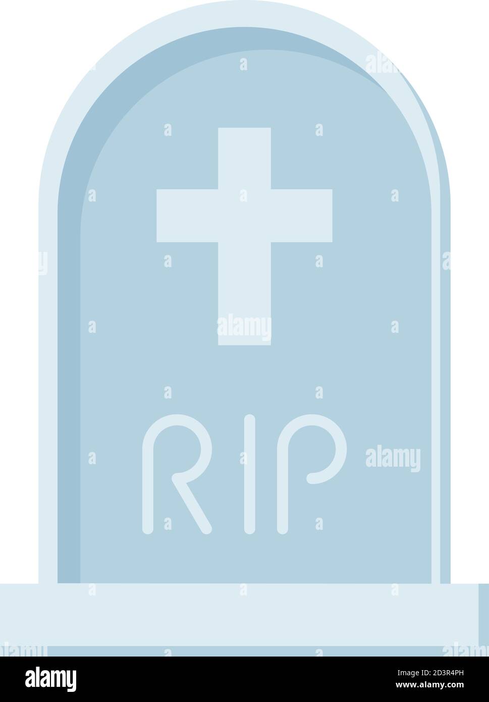 cemetery tomb with cross flat style icon vector illustration design ...