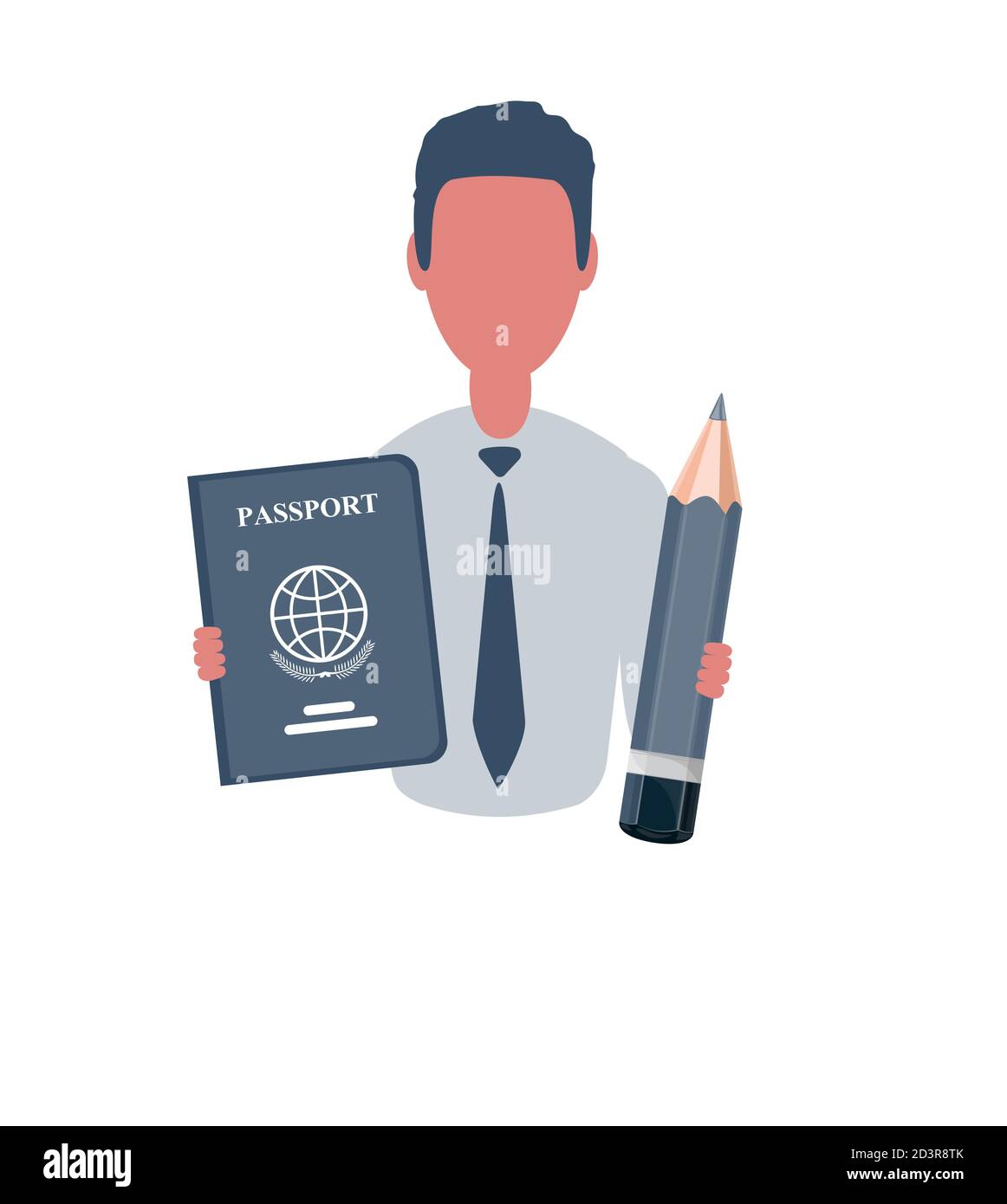 Man holding a passport Stock Vector Images - Alamy