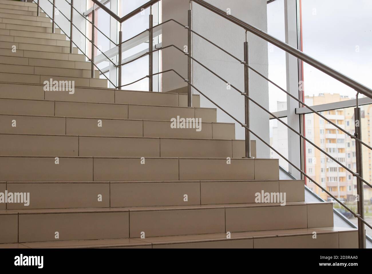 Steps stairs in the hall of the building Stock Photo - Alamy