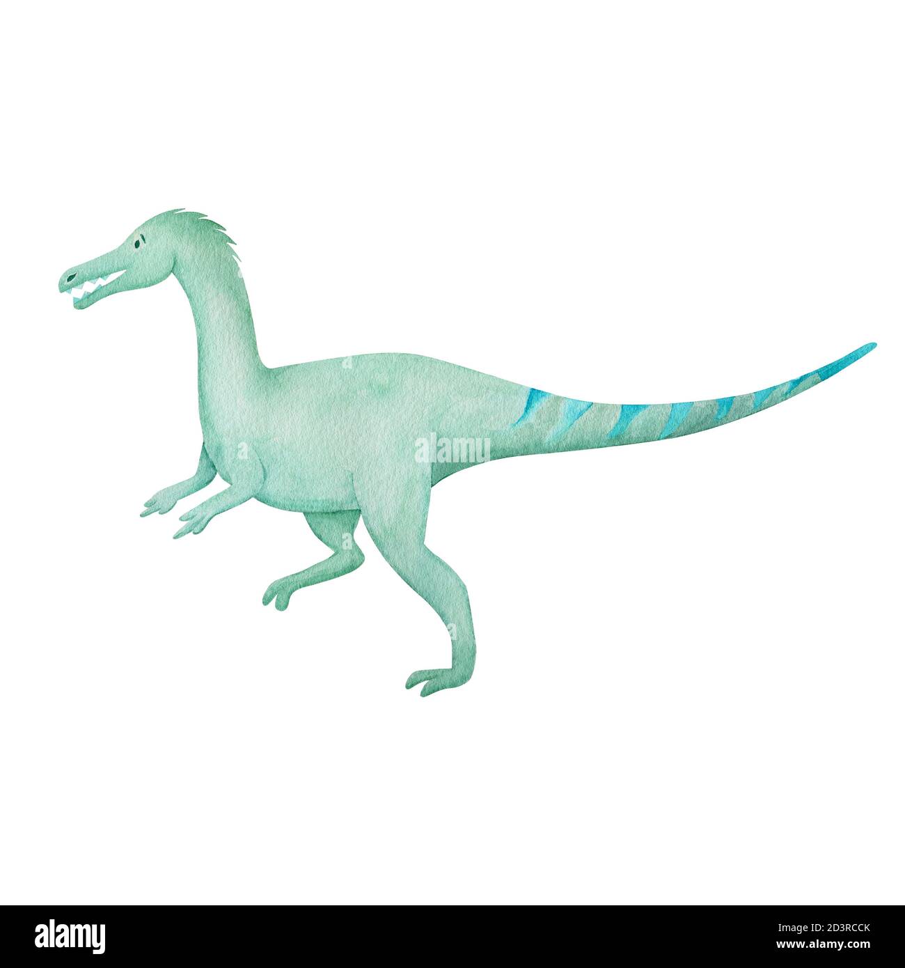 Running dino isolated on white background Stock Photo - Alamy