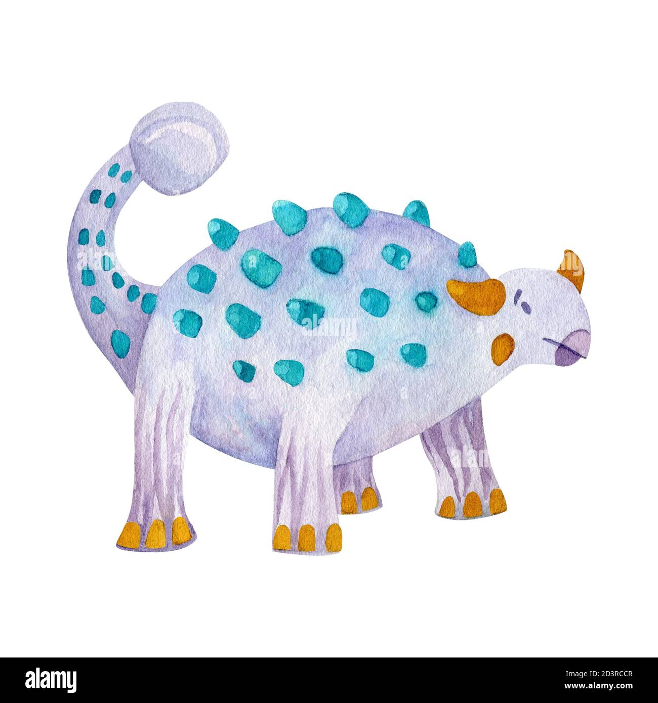 Prickled dino isolated on white background Stock Photo - Alamy