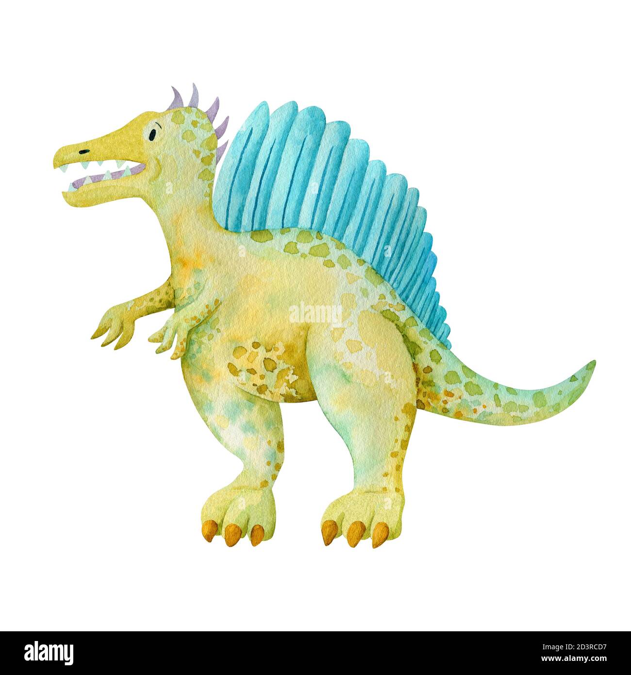 Prickled dino isolated on white background Stock Photo - Alamy