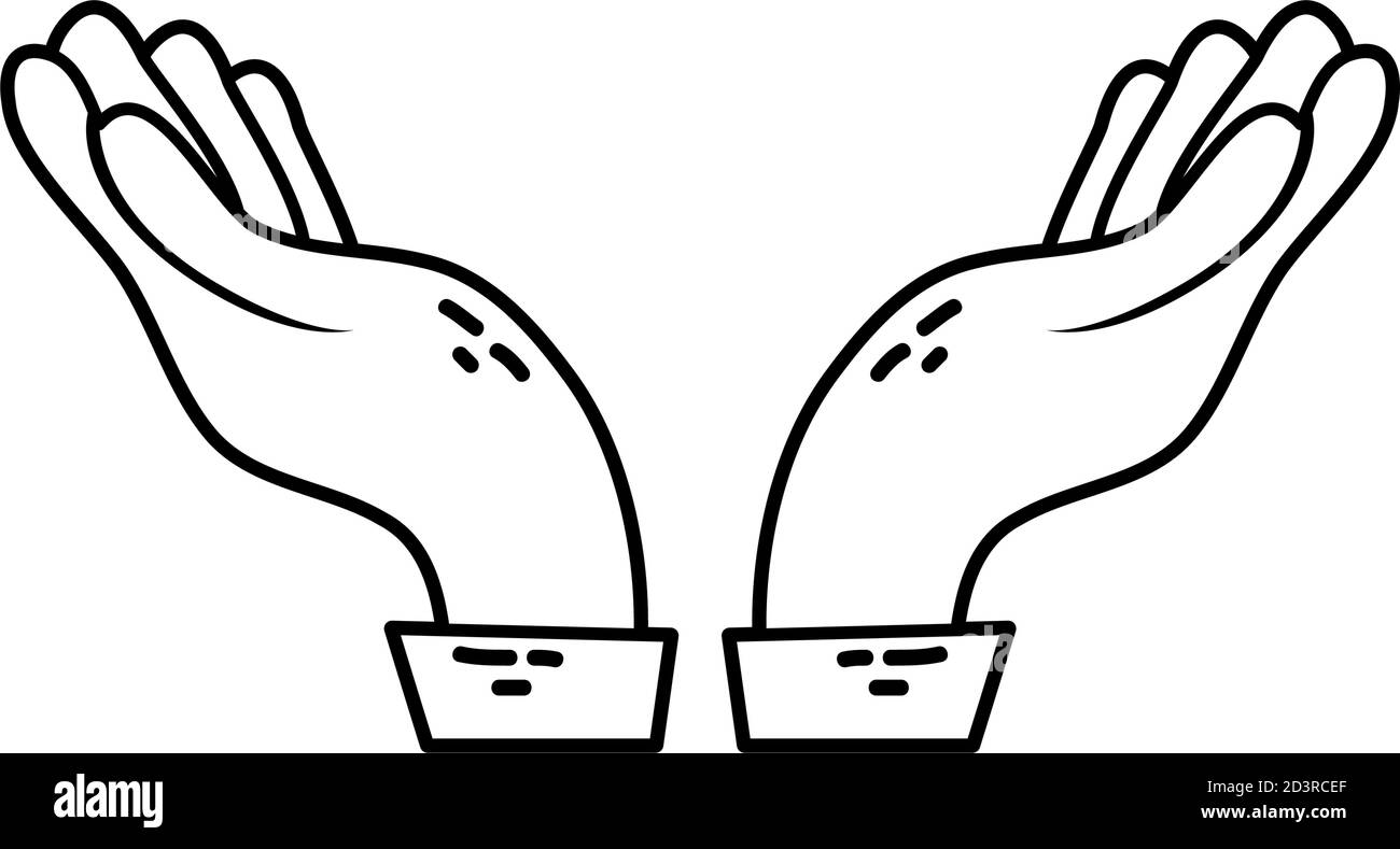 hands human protecting isolated icon vector illustration design Stock ...