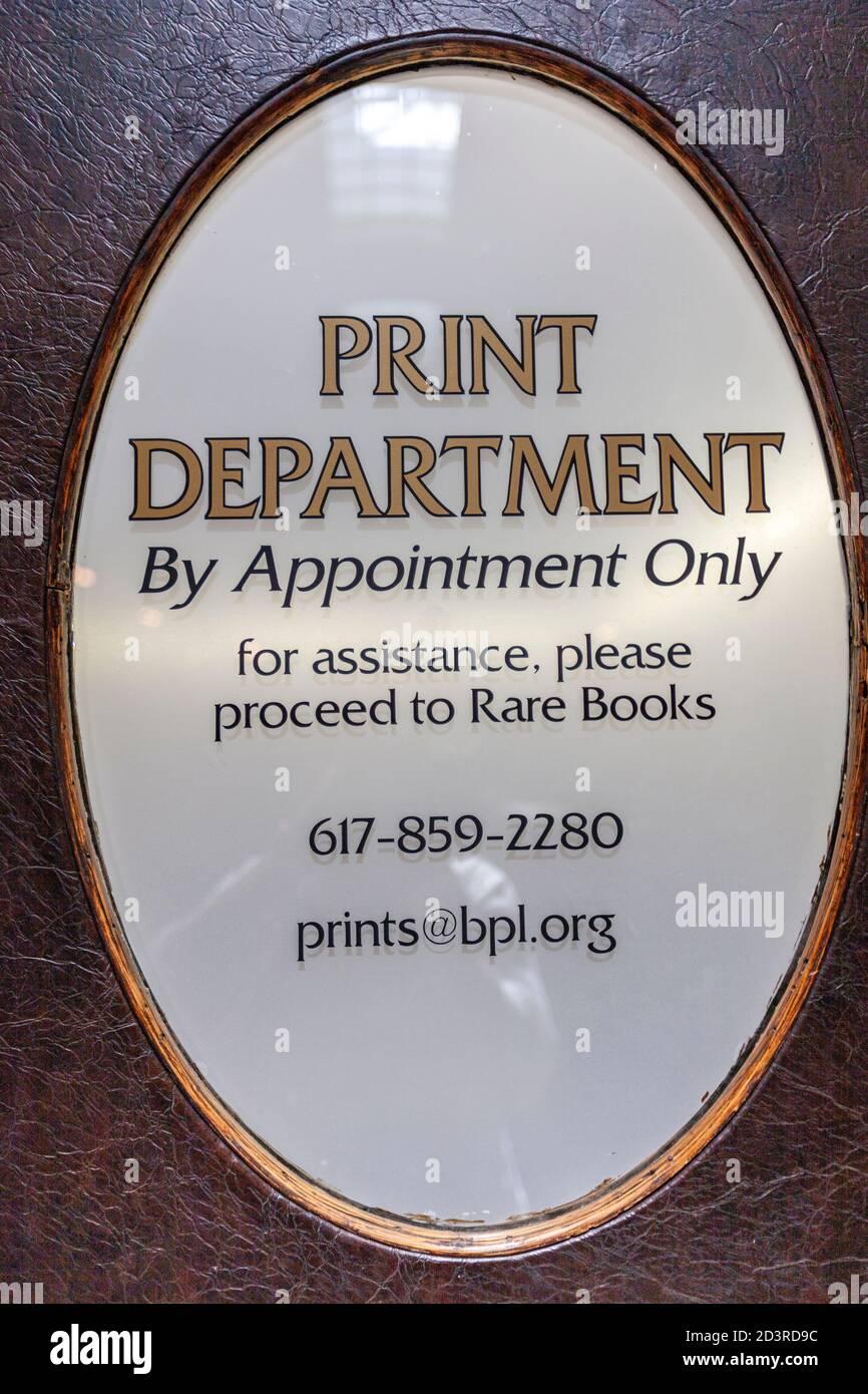 Print Department, McKim Building, Copley Square, , Boston Public ...