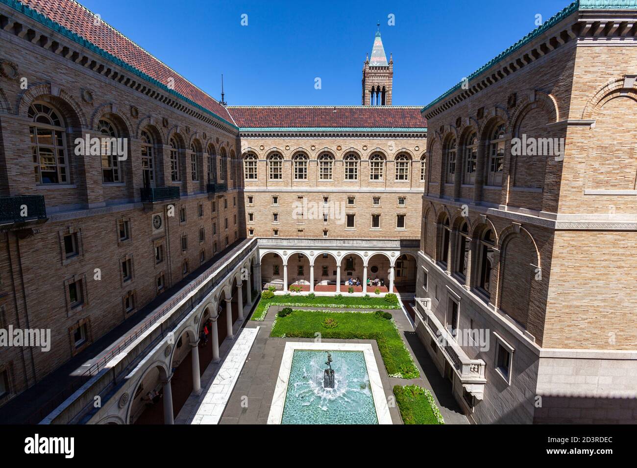 Courtyard, McKim Building, Copley Square, , Boston Public Library ...