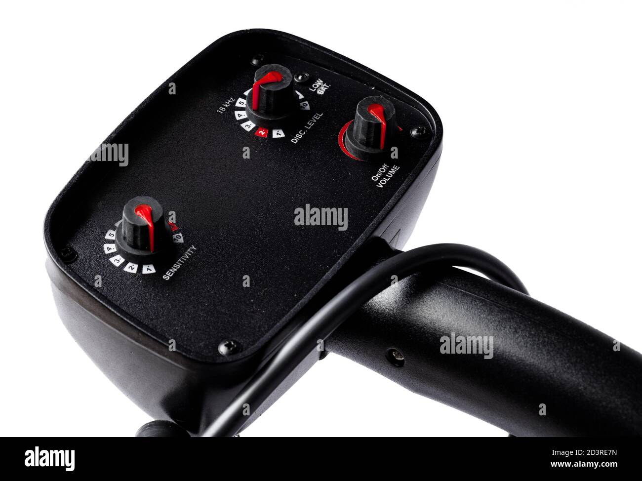 Metal detector parts isolated on white background Stock Photo - Alamy