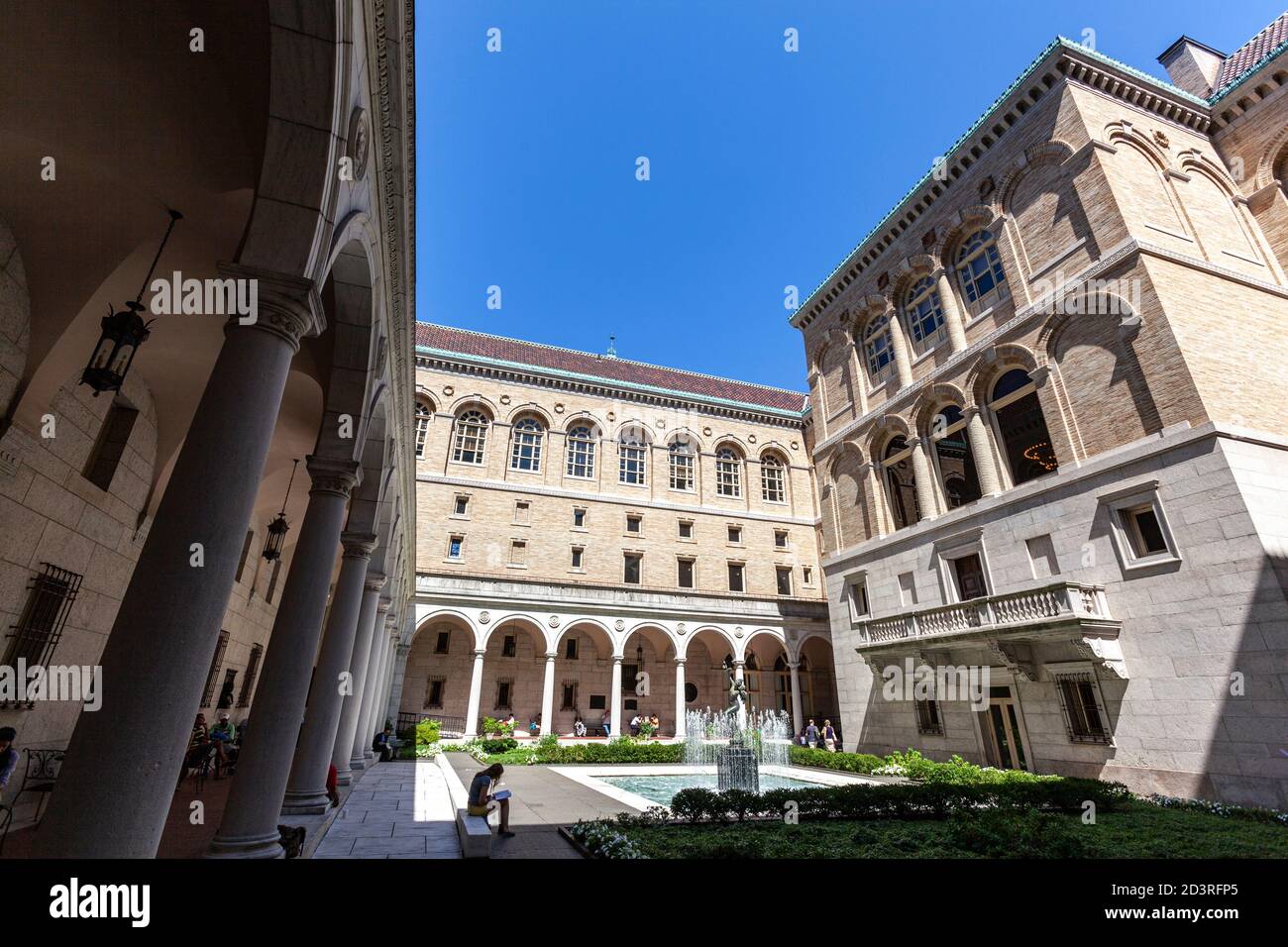 Courtyard, McKim Building, Copley Square, , Boston Public Library ...