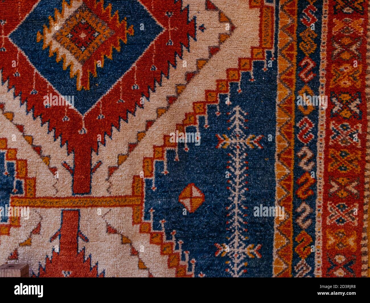 Carpets at the Kasbah du Tubkal Hotel in the village of Imlil and the ...