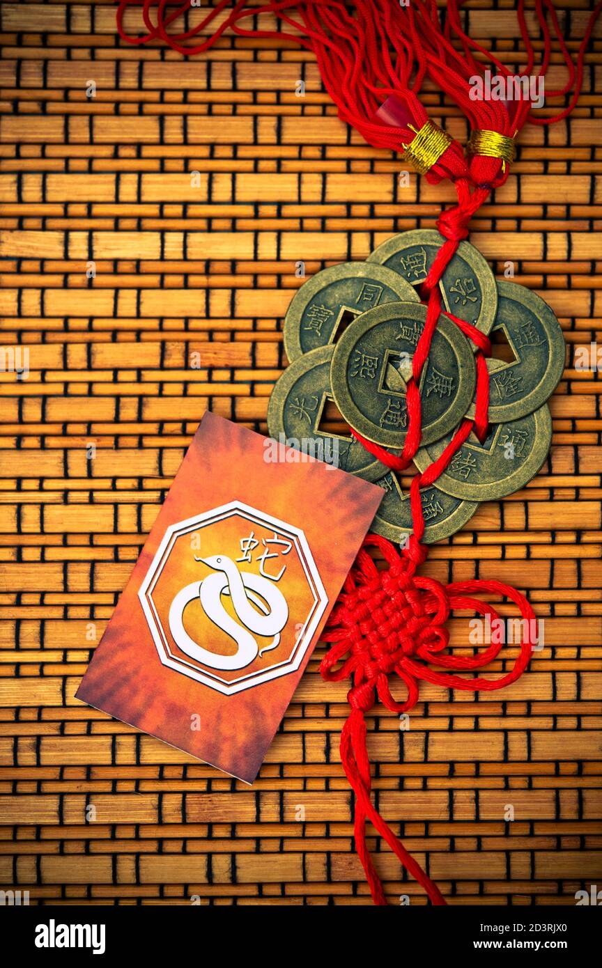 card of the Chinese horoscope sign of Snake Stock Photo - Alamy
