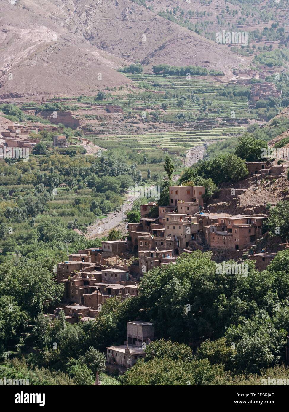 the village of Imlil and the High Atlas Mountains of Morocco Stock ...