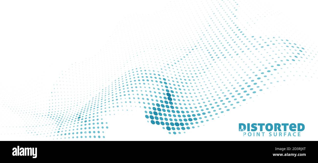 Abstract minimal distorted pelorous color point surface with halftone effect. Simple vector ...