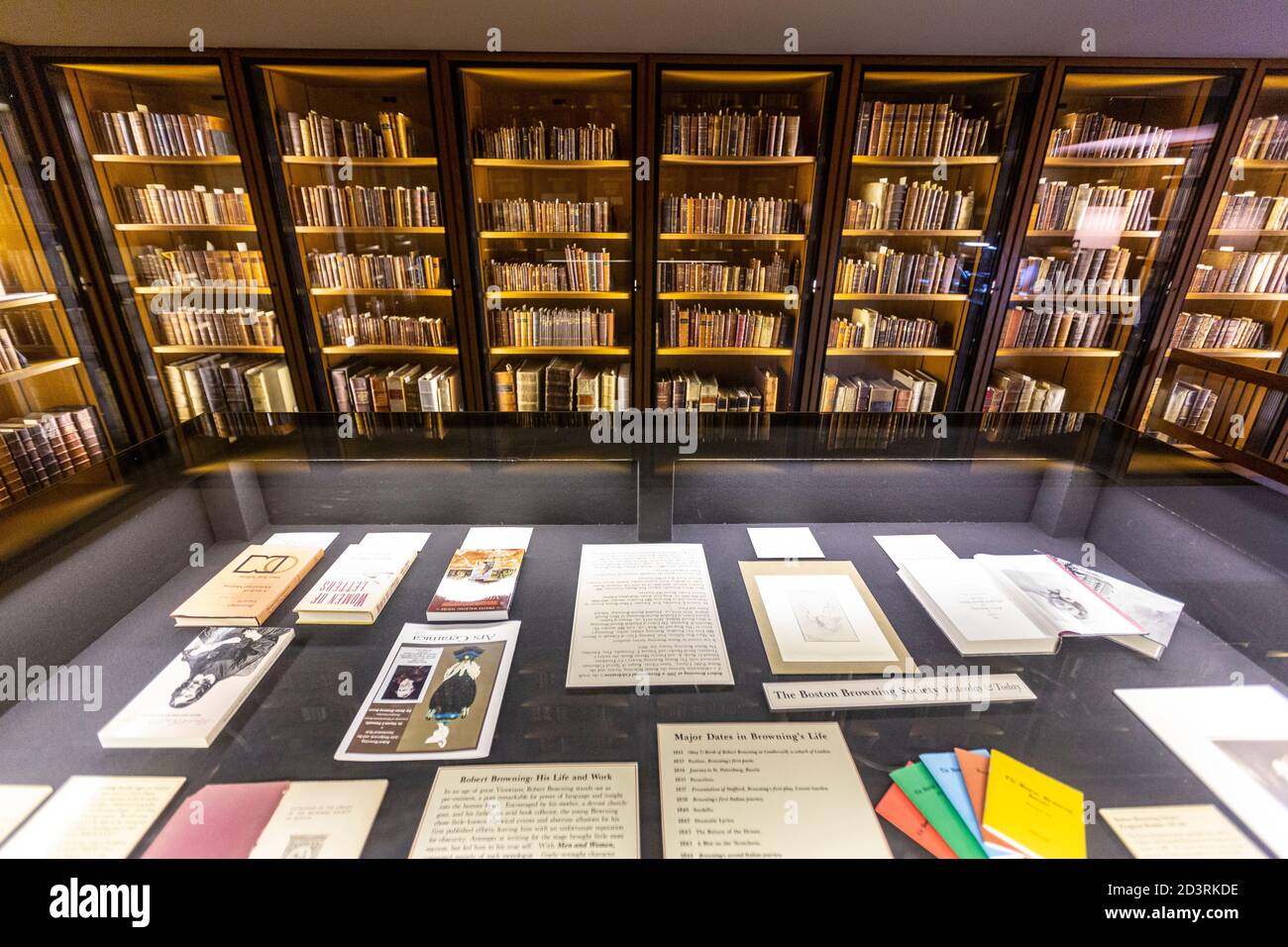 Books in exhibition in McKim Building, Copley Square, , Boston Public ...