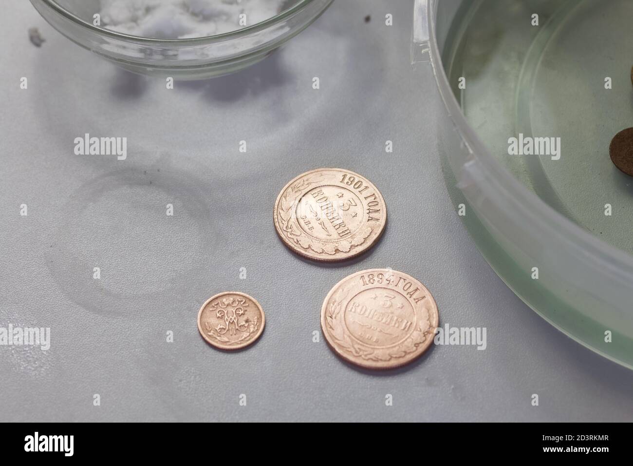 Corroded copper coins lie in hi-res stock photography and images - Alamy