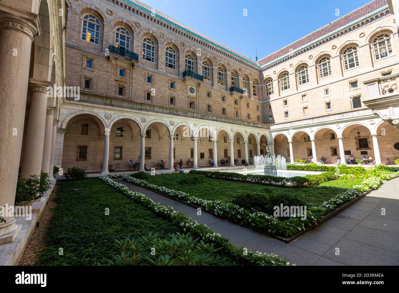 Courtyard, McKim Building, Copley Square, , Boston Public Library ...