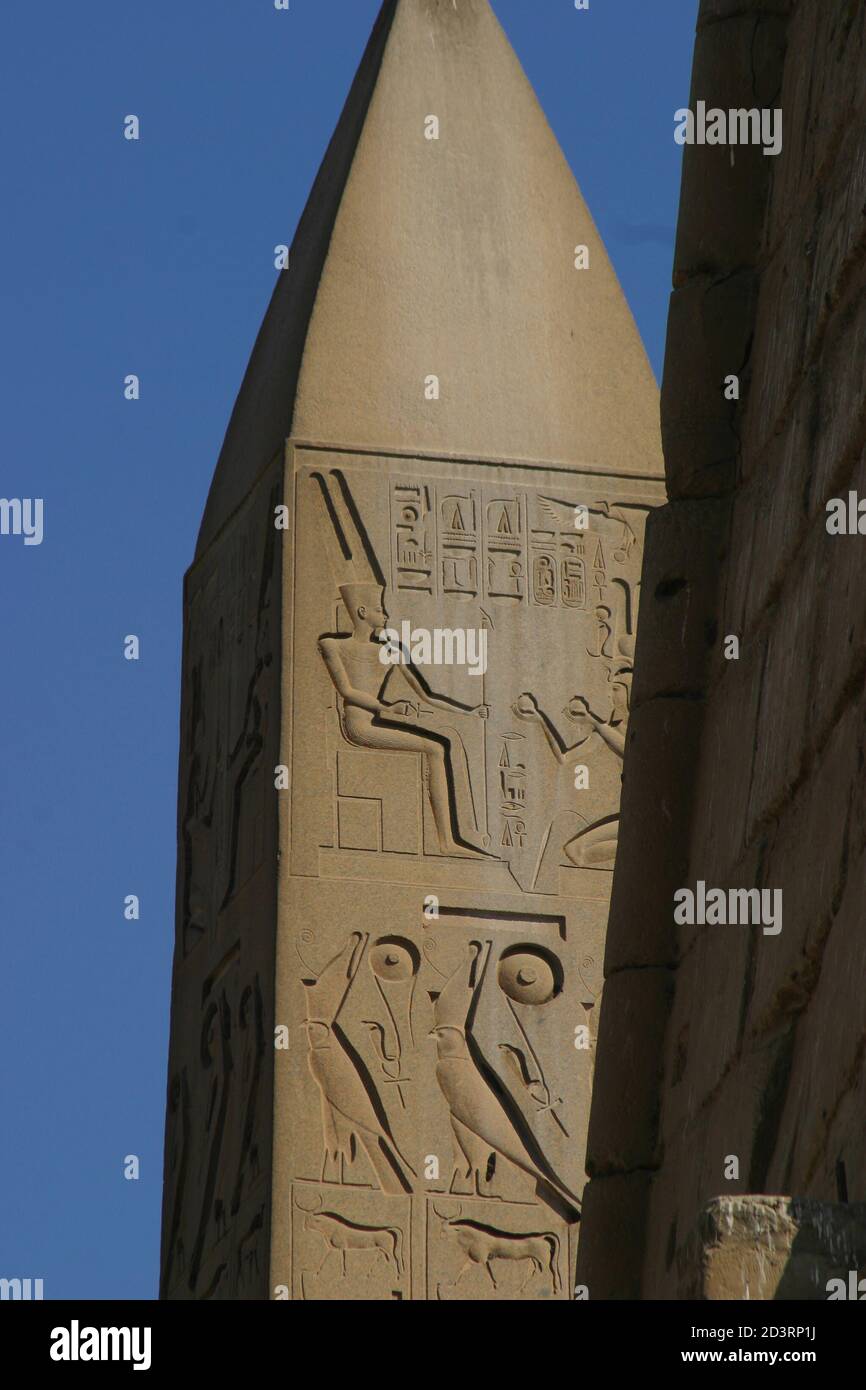The head of the obelisk in the temple of Luxor. Same as later on Paris ...