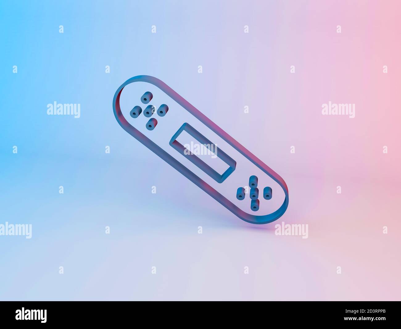 3D illustration of an adhesive bandage on gradient background Stock ...