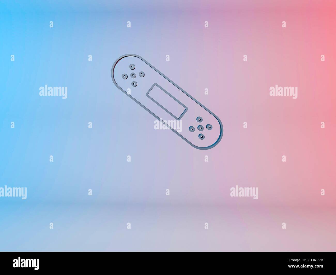 3D illustration of an adhesive bandage on gradient background Stock ...