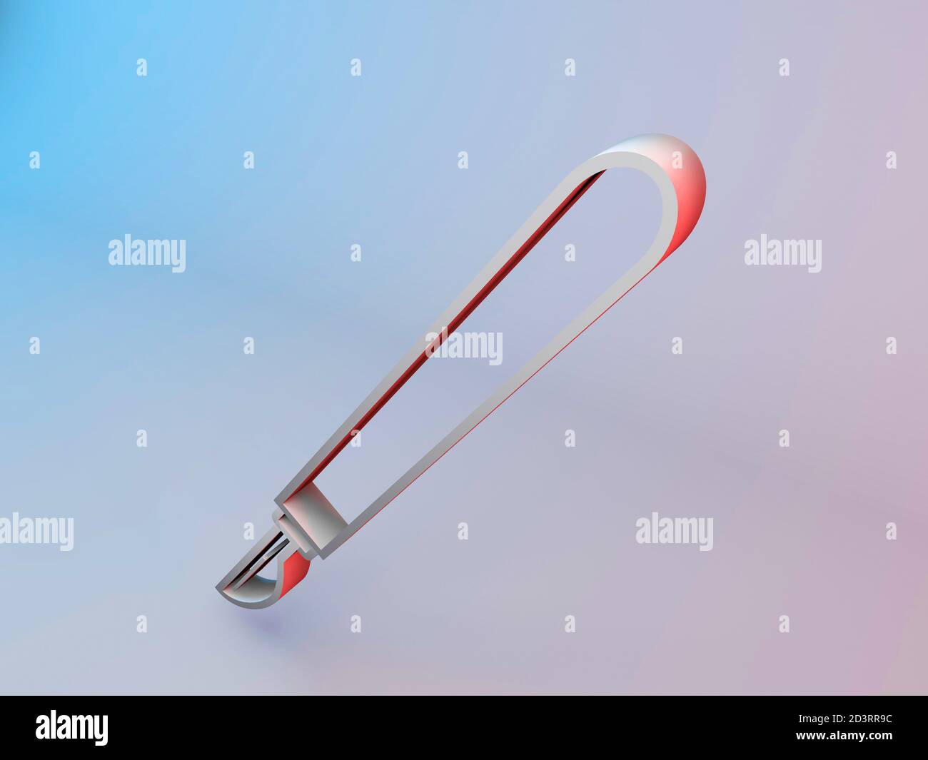 3D illustration of surgeon scalpel icon on gradient background Stock ...