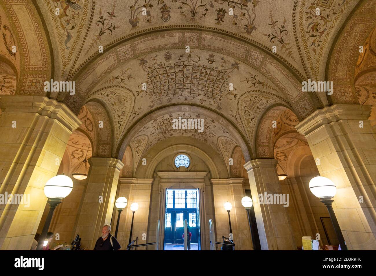 Lobby, McKim Building, Copley Square, , Boston Public Library, Boston ...