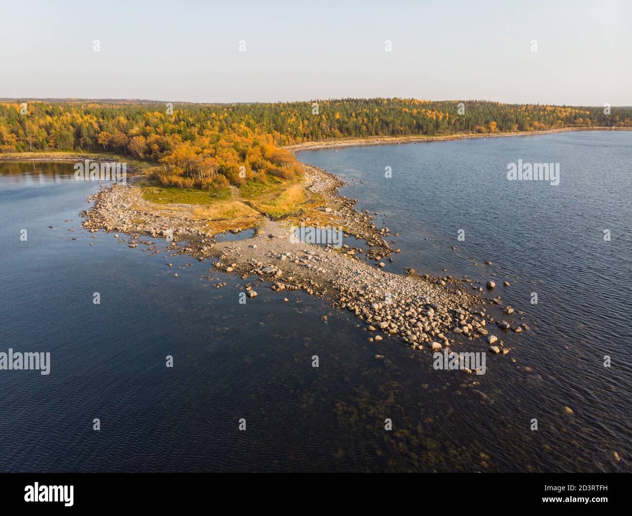 Cape Negotiation. Rocky coast of the White Sea. Solovetsky Islands ...