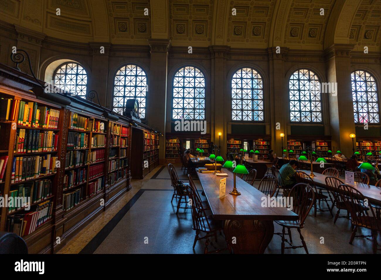 Reading Room , McKim Building, Copley Square, , Boston Public Library ...