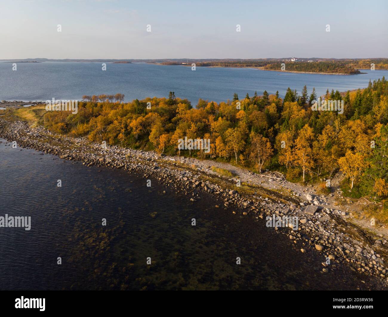 Cape Negotiation. Rocky coast of the White Sea. Solovetsky Islands ...