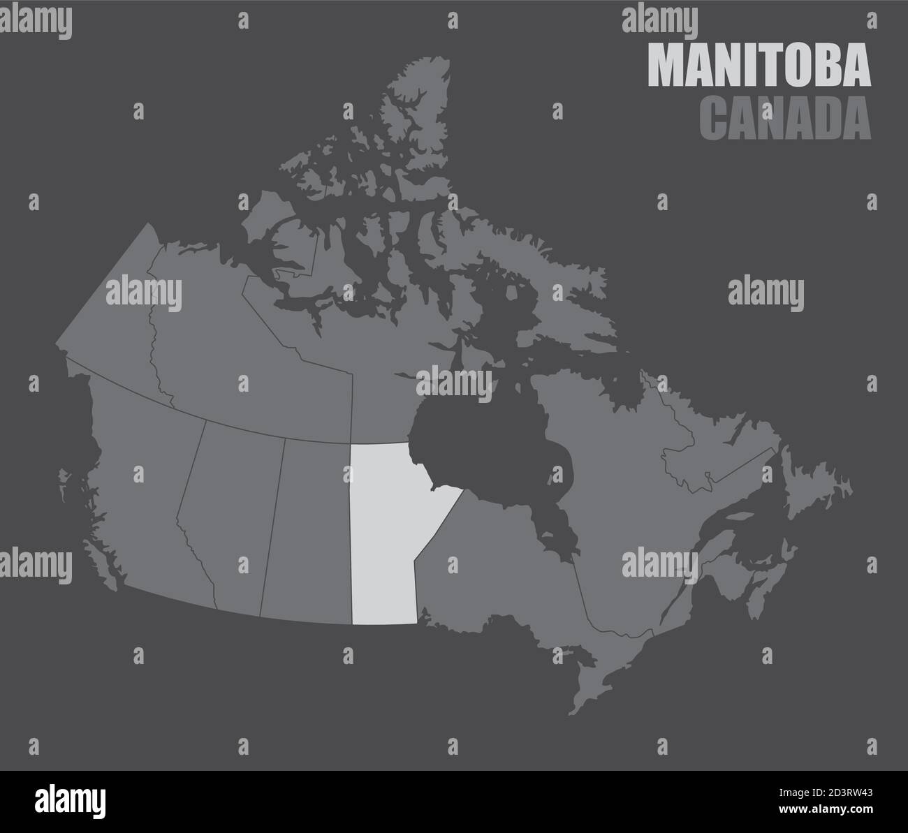Canada Manitoba map Stock Vector Image & Art - Alamy