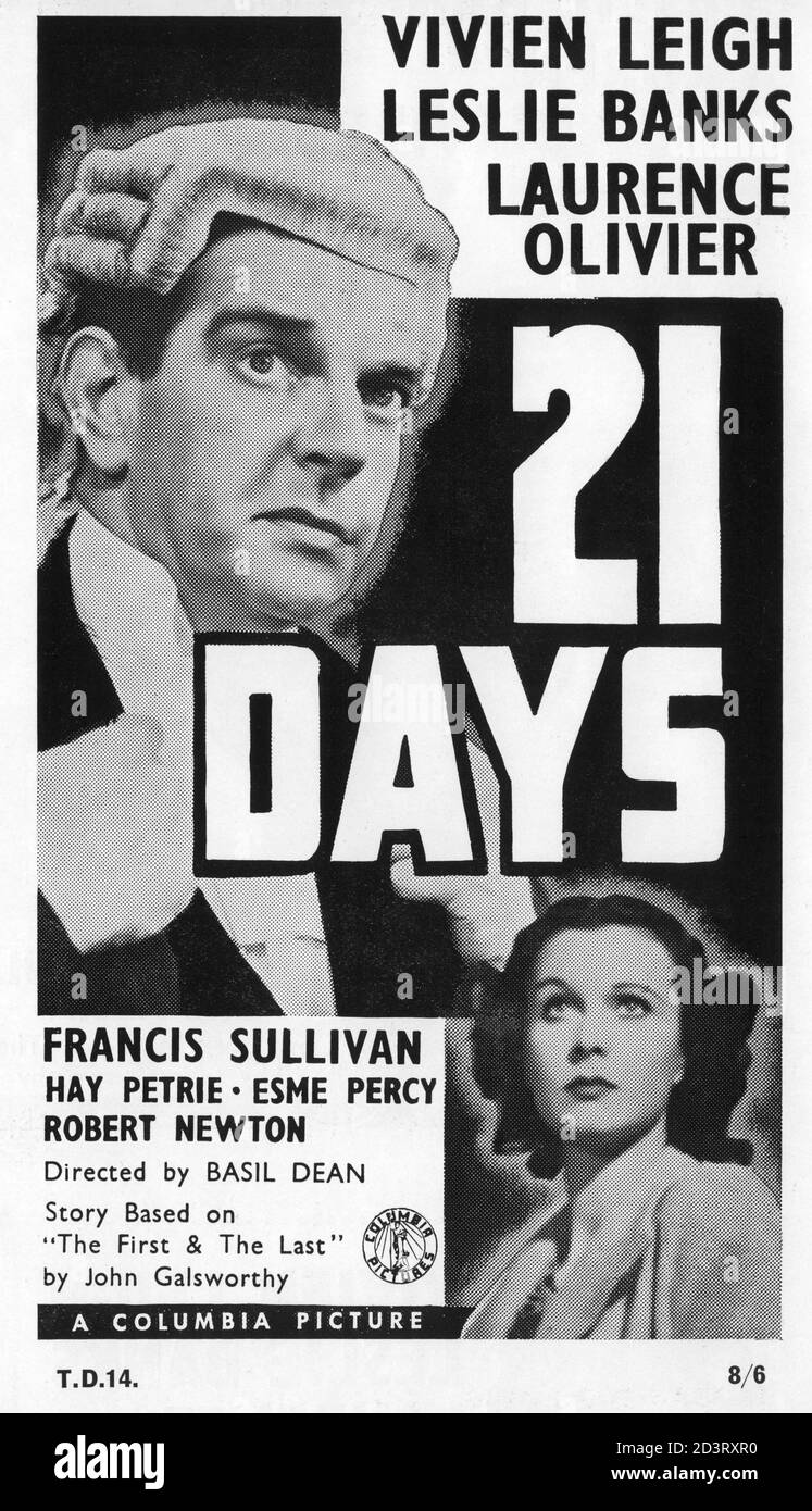 VIVIEN LEIGH and LESLIE BANKS in 21 DAYS aka TWENTY ONE DAYS TOGETHER ...