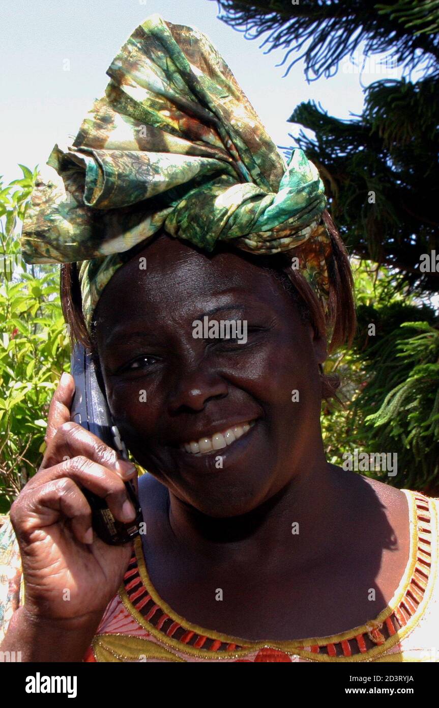 First african woman winner of nobel peace prize hi-res stock ...