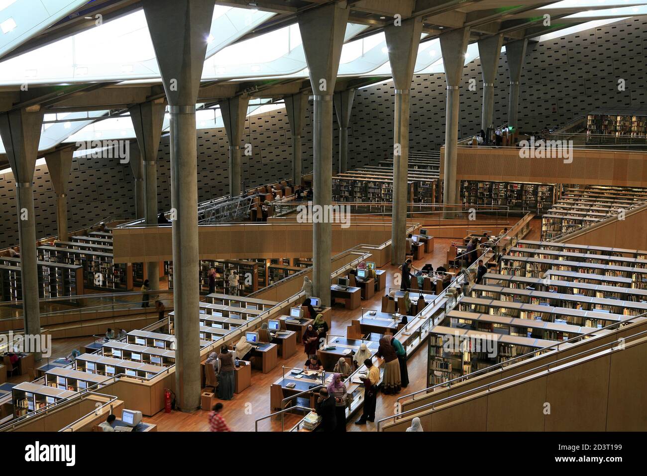 Bibliotheca Alexandrina, the new and famous Library of Alexandria Stock ...
