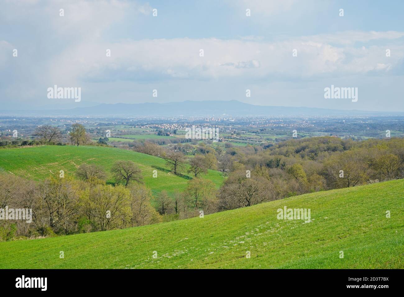 Veio Park with a view on the suburbs of Rome Stock Photo - Alamy