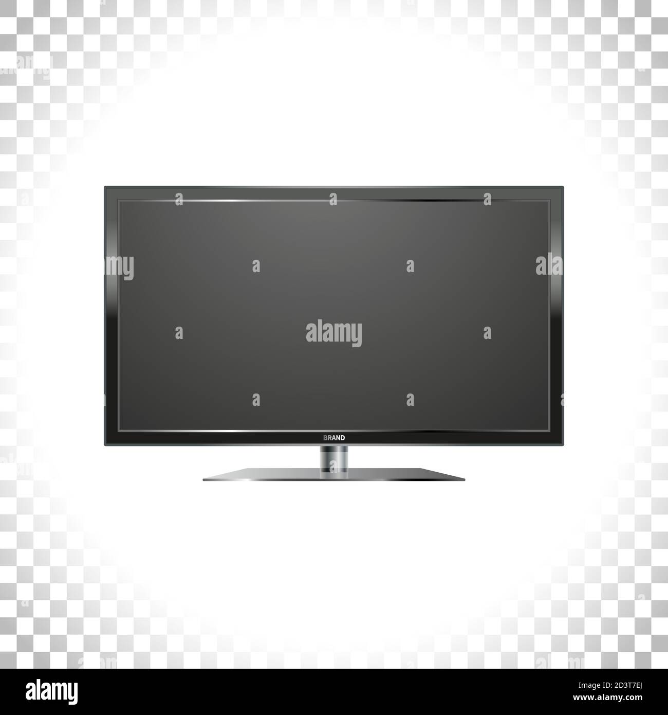 Realistic Led TV image. LCD wide screen on transparent background ...