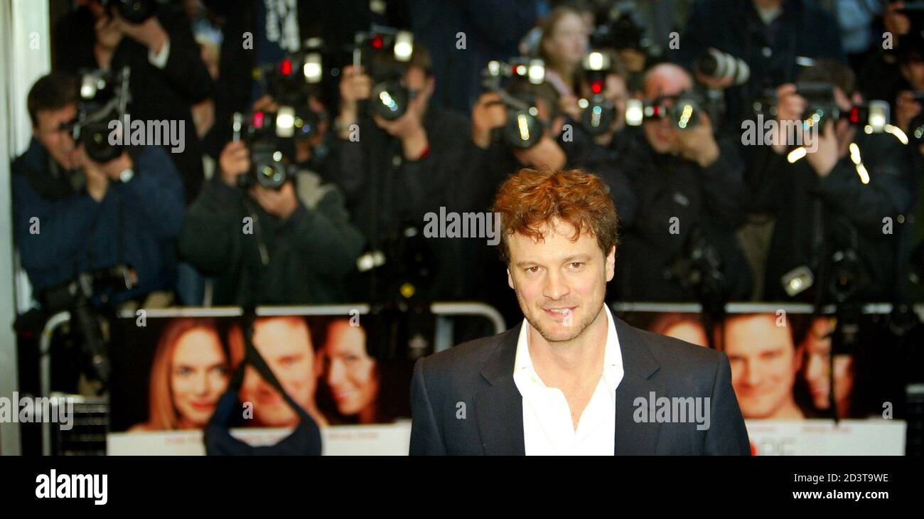 British actor colin firth arrives for the film premiere of hi-res stock ...