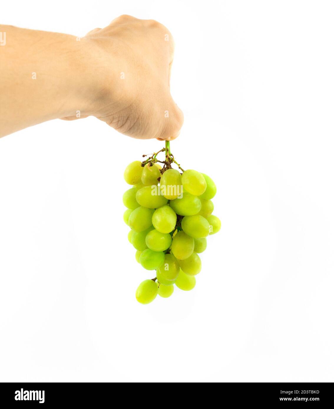 Fresh green grapes. Isolated on white Stock Photo - Alamy