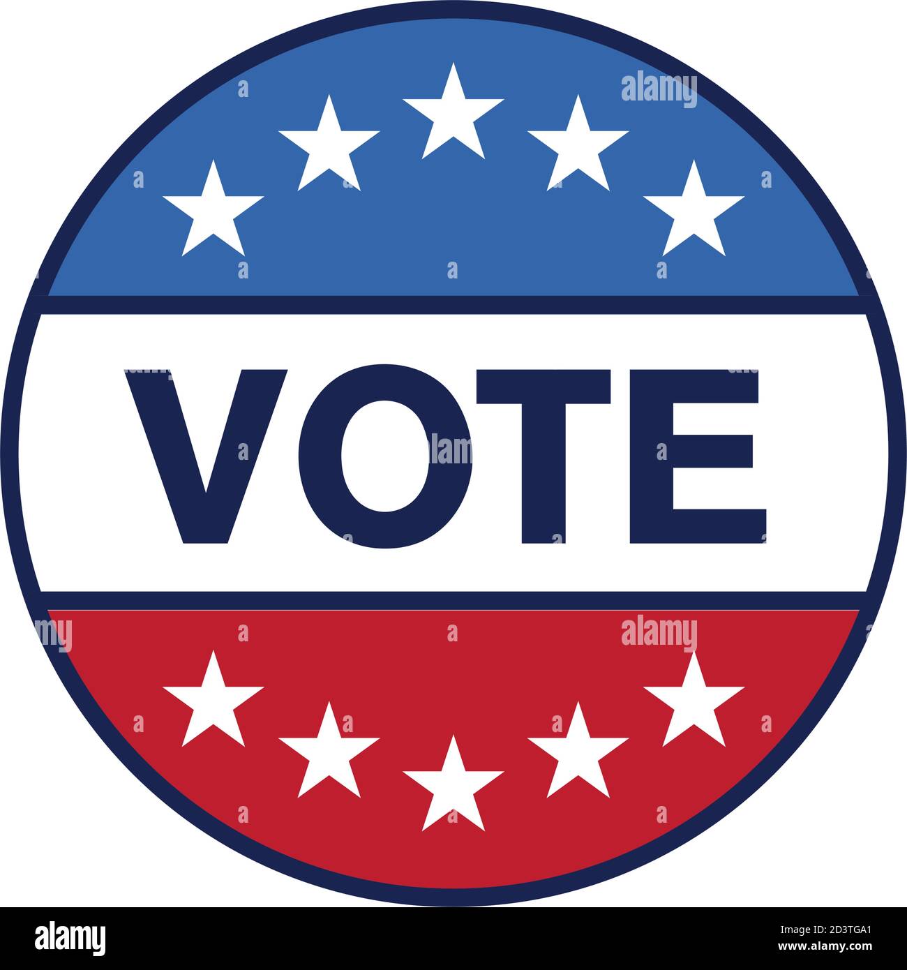 usa vote seal stamp line and fill style icon design, President election ...