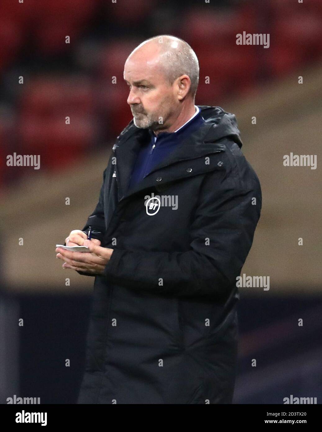 Scotland manager Steve Clarke reacts on the touchline during the UEFA ...