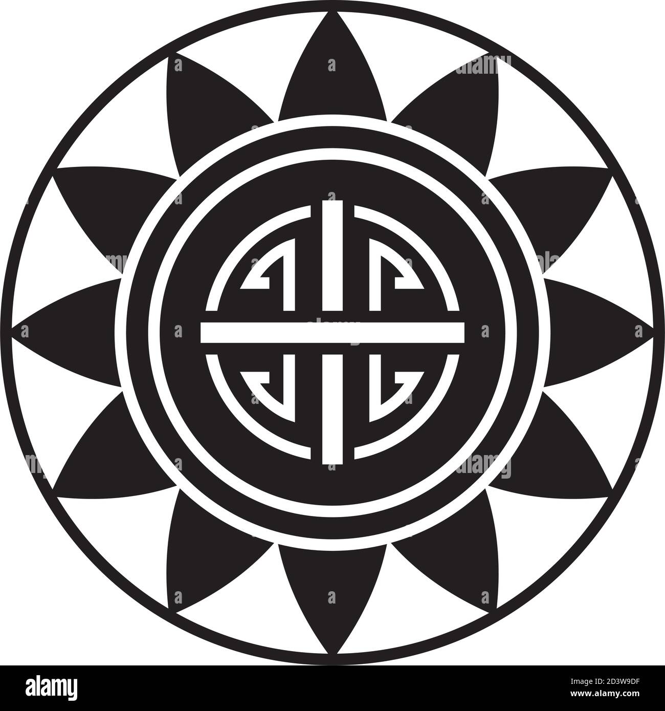 Chinese symbol seal stamp black design, China culture asia and oriental ...