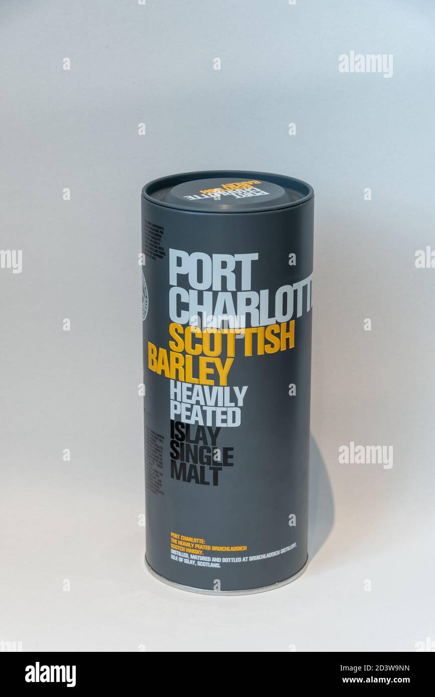 Single malt scotch whisky presentation box on white background Stock ...