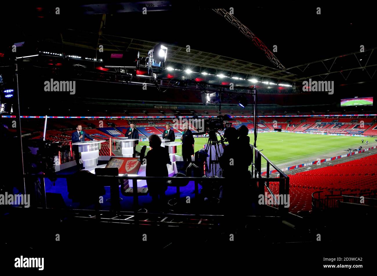 Itv sport end international friendly match wembley stadium hi-res stock ...