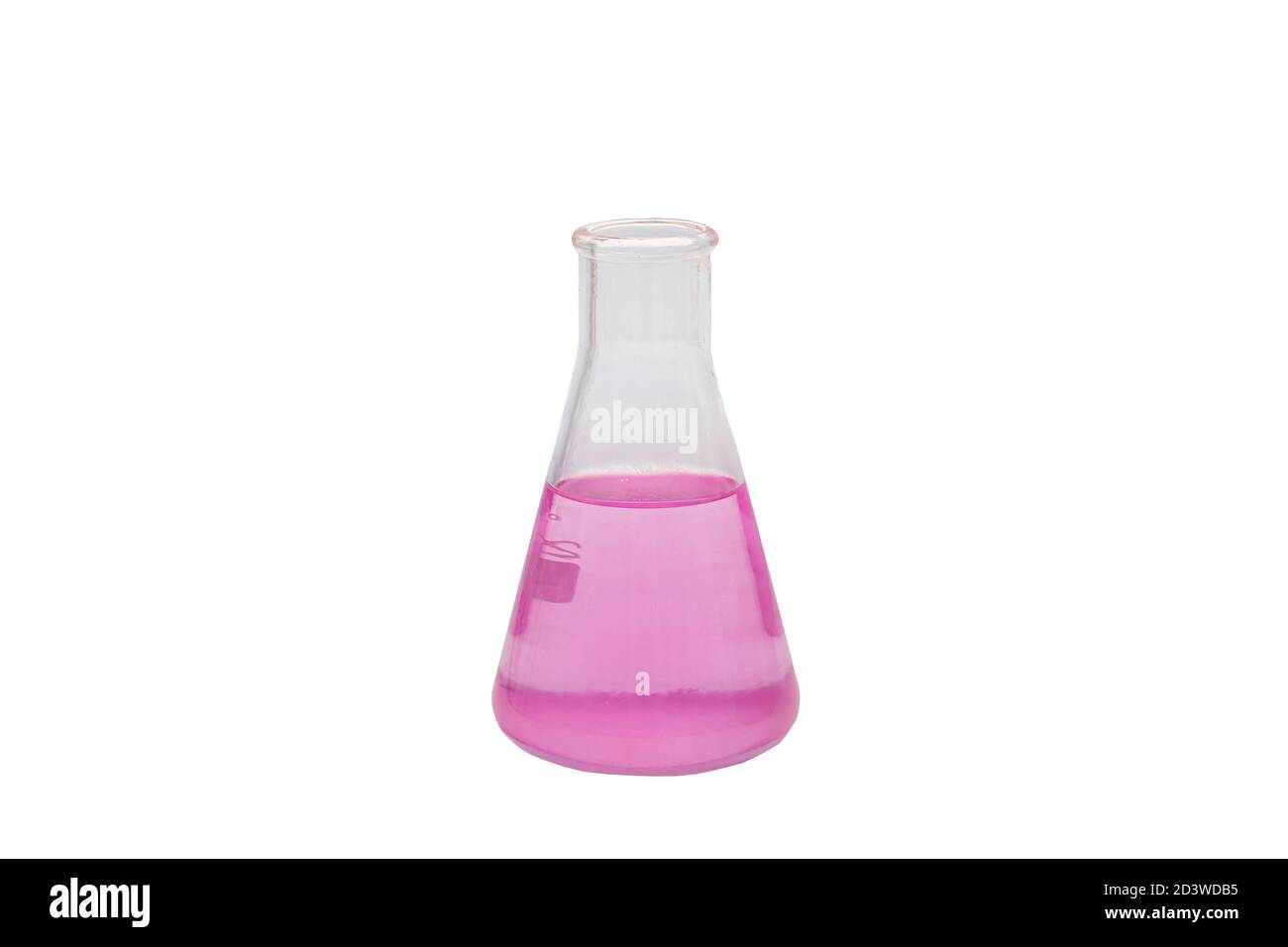 Laboratory equipment, Erlenmeyer Flask isolated on white background ...